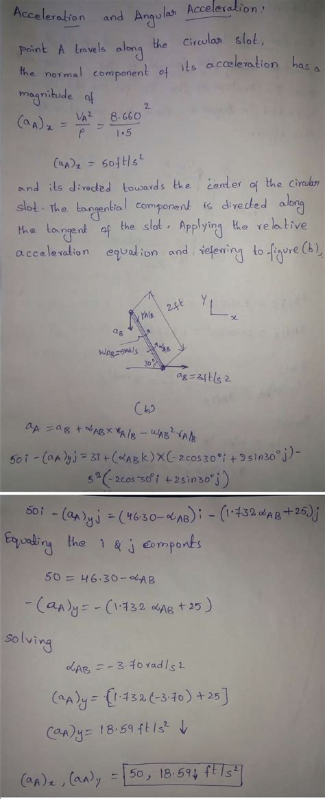 Solved The Slider Block Moves With A Velocity Of VB Ft S And An Course Hero