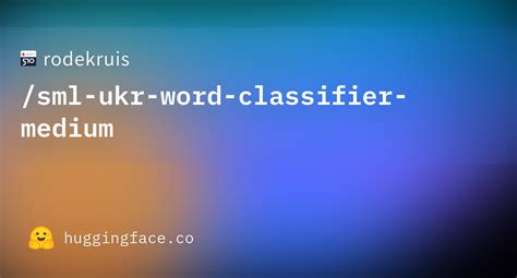 Rodekruissml Ukr Word Classifier Medium At Main