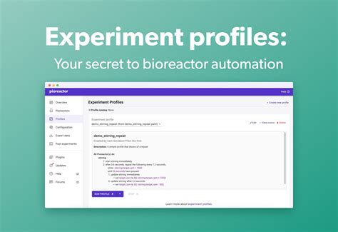 Experiment Profiles Are Your Secret To Bioreactor Automation Pioreactor