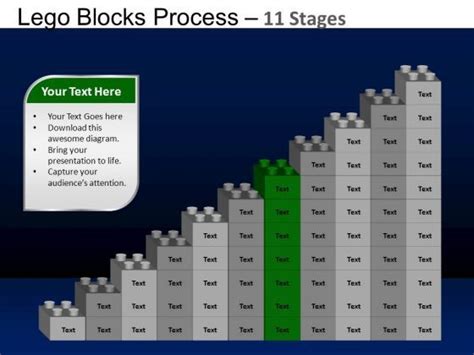 PowerPoint Backgrounds Chart Lego Blocks Ppt Template