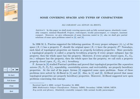 Some Covering Spaces And Types Of Compactness