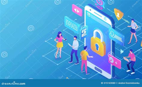 Isometric Landing Page Protection Of Personal Information Cyber Privacy In Social Networks