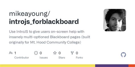 Github Mikeayoungintrojsforblackboard Use Introjs To Give Users On
