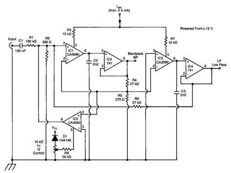1000 1 Tuning Voltage Controlled Filter Circuit Diagram Circuit Diagrams Free