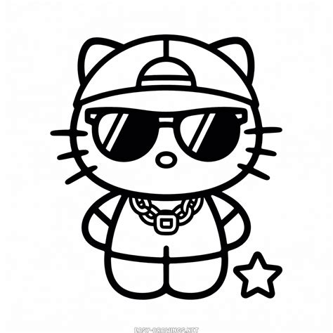 Hello Kitty And Heart Easy Drawing Easy Drawings