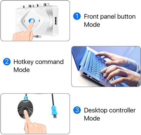 Buy Kvm Switch Hdmi 2 Port Box Share 2 Computers With One Keyboard