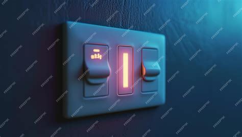 Premium Photo An Invitation Design With A Minimalist 3d Power Switch In The Off Position