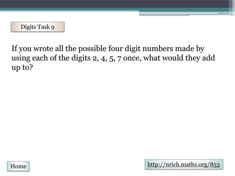 Ppt Digits Task Powerpoint Presentation Free Download Id845103