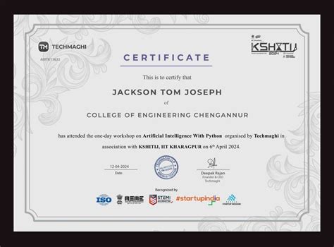 1excited To Have Completed This Insightful Event On Artificial