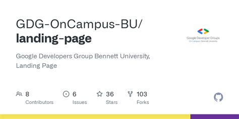 Github Gdg Oncampus Bu Landing Page Google Developers Group Bennett University Landing Page