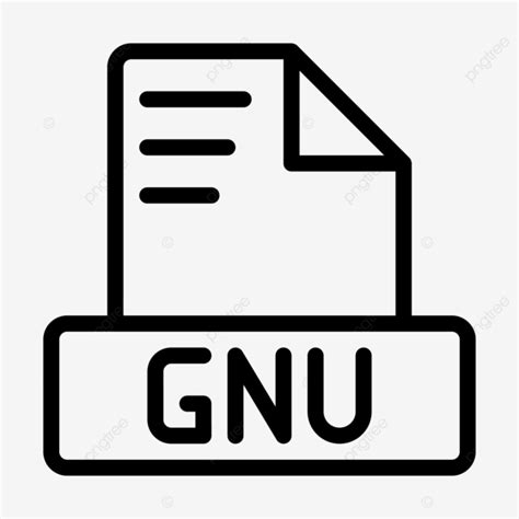 Gnu File Icon Outline Extension Icons Format Symbols Vector