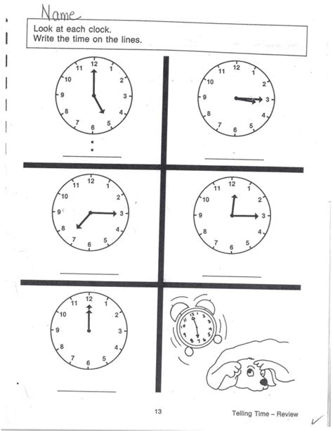 Telling Time Analog Clock Practice