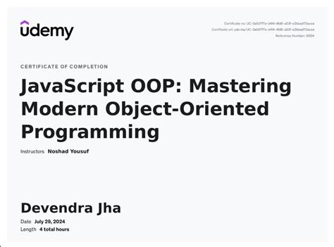 Devendra Jha On Linkedin Javascript Oop Udemy Coding Softwaredevelopment Learnings
