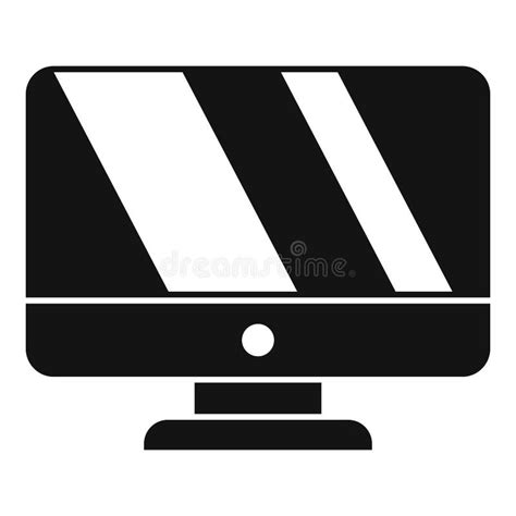Monitor Interface Icon Simple Vector Screen Computer Stock Vector