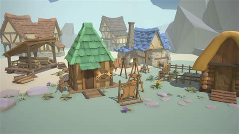 My Upcoming 3d Asset Pack Low Poly Vertex Colored With Baked Normals For A Unique Style