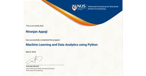 Niranjan Appaji On Linkedin Machine Learning And Data Analytics Using Python • Niranjan Appaji