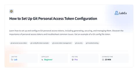 How To Set Up Git Personal Access Token Configuration Labex