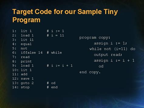 An Attribute Grammar For Tiny Programming Language Principles
