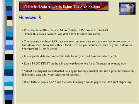 PPT Fisheries Data Analysis Using The SAS System PowerPoint Presentation ID