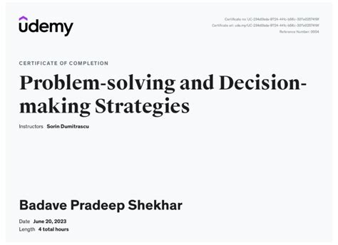 just finished the learning path “problem solving and decision making