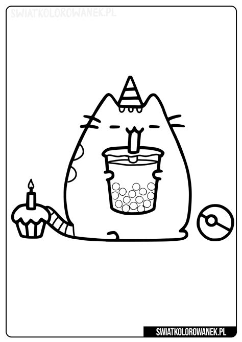 Kolorowanka Z Pusheen Darmowe Kolorowanki Do Druku