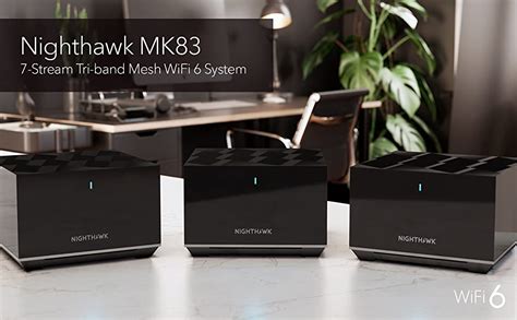 Amazon Com Netgear Nighthawk Tri Band Whole Home Mesh Wifi System Mk Ax Router With