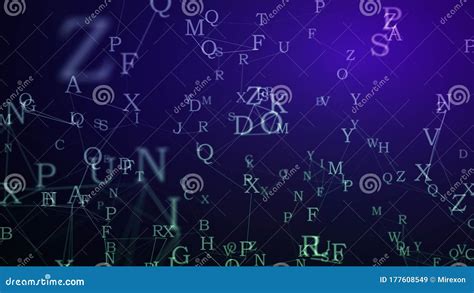 Abstract Alphabet Ornament On Color Background Education Writing