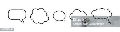 음성 거품 아이콘 세트입니다 메세지 기호 대화 벡터에 평평하게 서명합니다 대화 풍선 문자 기호에 대한 스톡 벡터 아트 및 기타