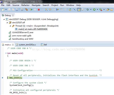 Stm32cubemx生成基于eclipse的gcc工程（一）（工程模板用jlink进行swd单步调试）eclipse Gcc Stm32cubemx Csdn博客