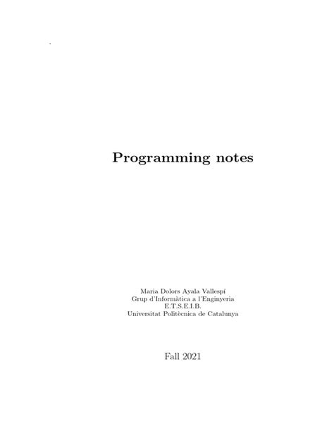 Notes Pdf Parameter Computer Programming Programming