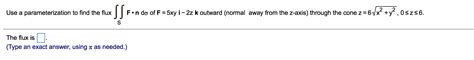 solved use a parameterization to find the flux