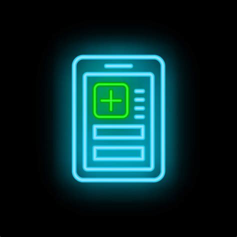 Premium Vector Tablet Medical Insurance Icon Outline Vector Doctor Patient Aid Service Neon