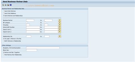 BUPA SEND SAP Tcode Send Partners And Relationshps To XI