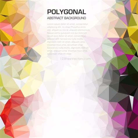 Bright Colorful Abstract Polygonal Triangular Background Free