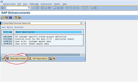 SAP TECH Searching EXIT Using SMOD Transaction Code