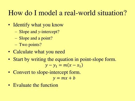 Ppt Modeling Real World Situations With Linear Equations Powerpoint