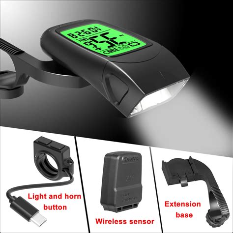 자전거 라이트컴퓨터경적 조합 Usb 자전거 손전등 Led 주행 거리계 야외 사이클링 어셈블리 Mtb 액세서리 악센트 램프