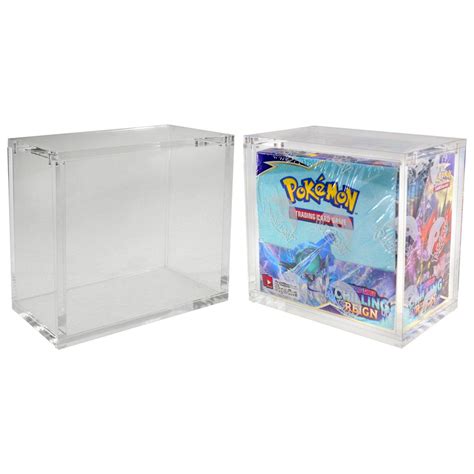Premium Acrylic Case For Pokemon Booster Box With Magnetic Top 8mm Th