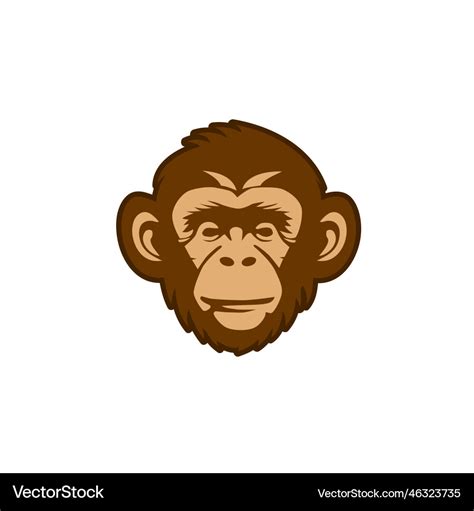 Monkey Head Design Royalty Free Vector Image VectorStock