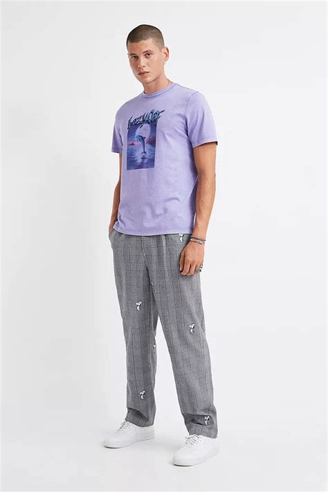 Lazy Oaf X Peanuts Snoopy Check Trousers Urban Outfitters Uk
