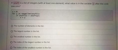 Solved If Is A List Of Integers With At Least One Element