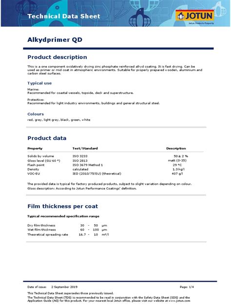 Alkyd Primer Qd Pdf Abrasive Physical Sciences