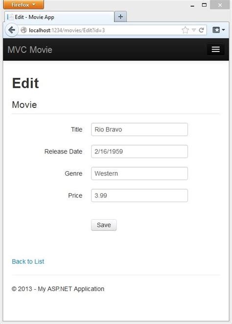 Aspnet Mvc 5 验证编辑方法edit Method和编辑视图edit View 葡萄城技术团队 博客园