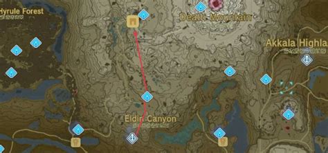 Breath Of Goron City Map Zelda Breath Of The Wild Goron City