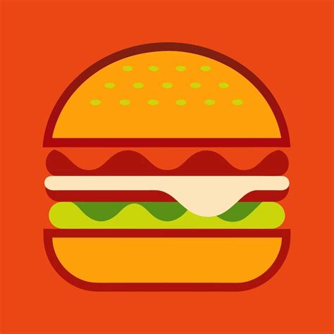 버거 로고 디자인 개념 프리미엄 벡터