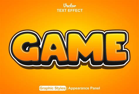 Game Text Effects With Graphic Style And Editable Vector Art At Vecteezy