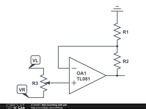 Non Inverting With Pot Circuitlab
