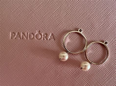 pandora ssilver moon drop pearl compose earrings 290… gem