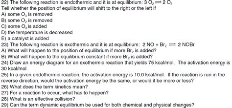 Solved E Following Reaction Is Endothermic And It Is At Chegg